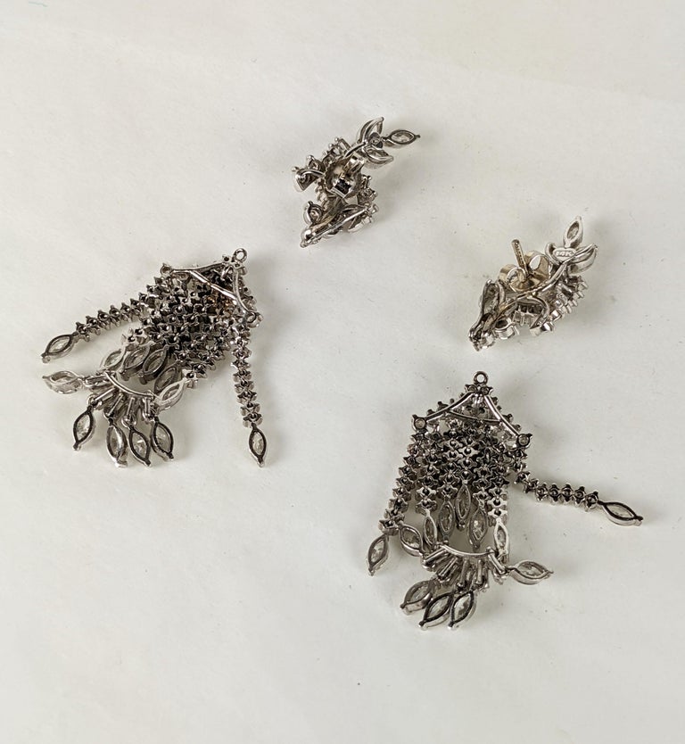 Unique Surrealist Diamond Articulated Dangling Man Earrings For Sale at ...