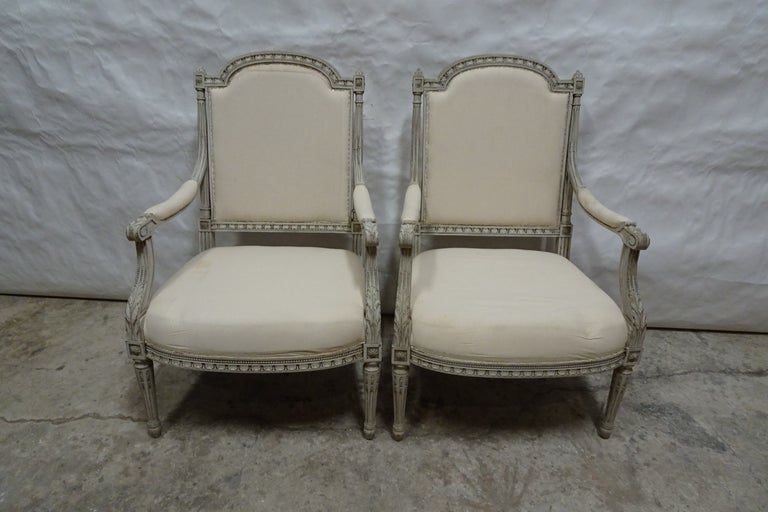 Unique Swedish Gustavian Style Arm Chairs For Sale at 1stDibs