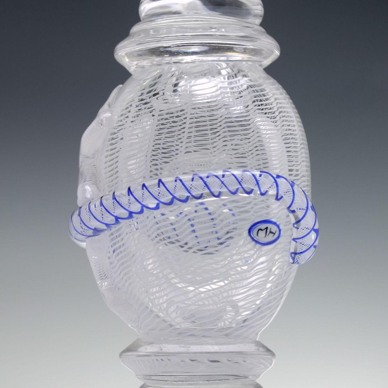 Unique Tall Scottish Mike Hunter "Vitro a Filli" Glass Goblet For Sale ...