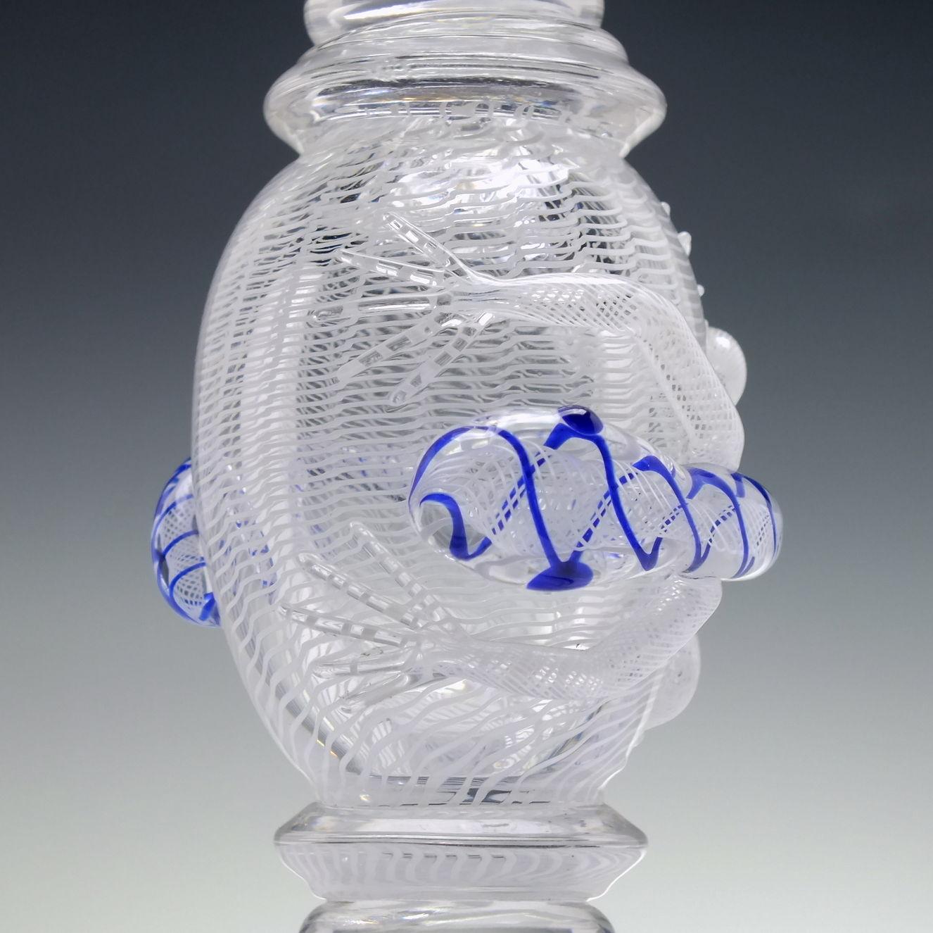 Unique Tall Scottish Mike Hunter "Vitro a Filli" Glass Goblet For Sale ...