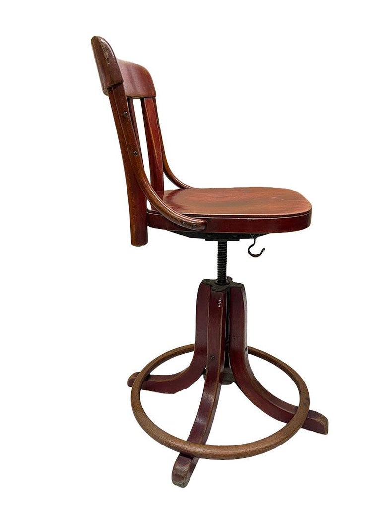 Unique Thonet Desk Chair, Museum Piece For Sale at 1stDibs