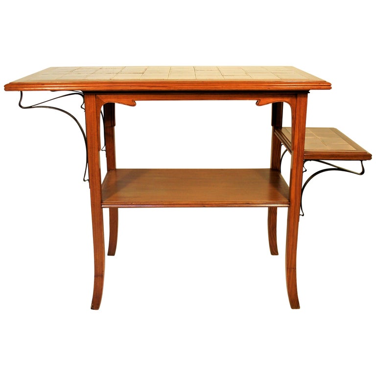 Unique Victor Horta Art Nouveau Side Table, 1900 at 1stDibs