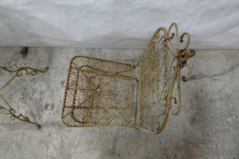 Unique Wrought Iron Table + Chairs For Sale at 1stDibs