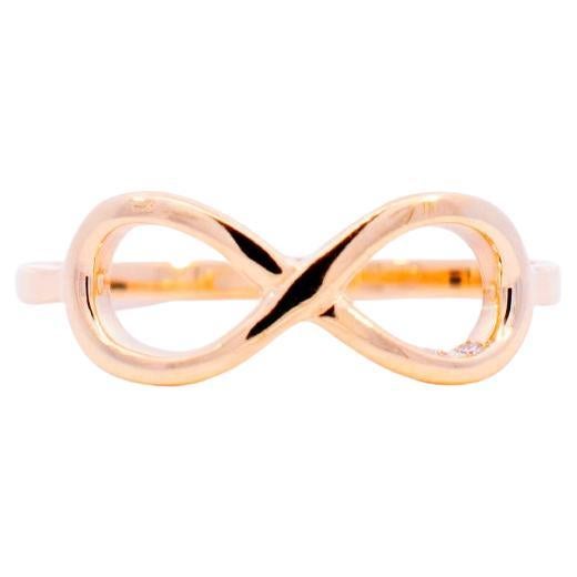 Certified 10k Gold 0.15 Carat Natural Diamond Designer Infinity Loop ...