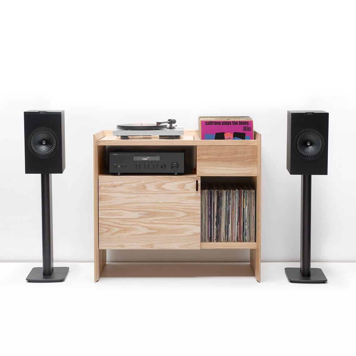 Unison Vinyl Record Storage Stand Natural Ash - IN STOCK at 1stDibs ...