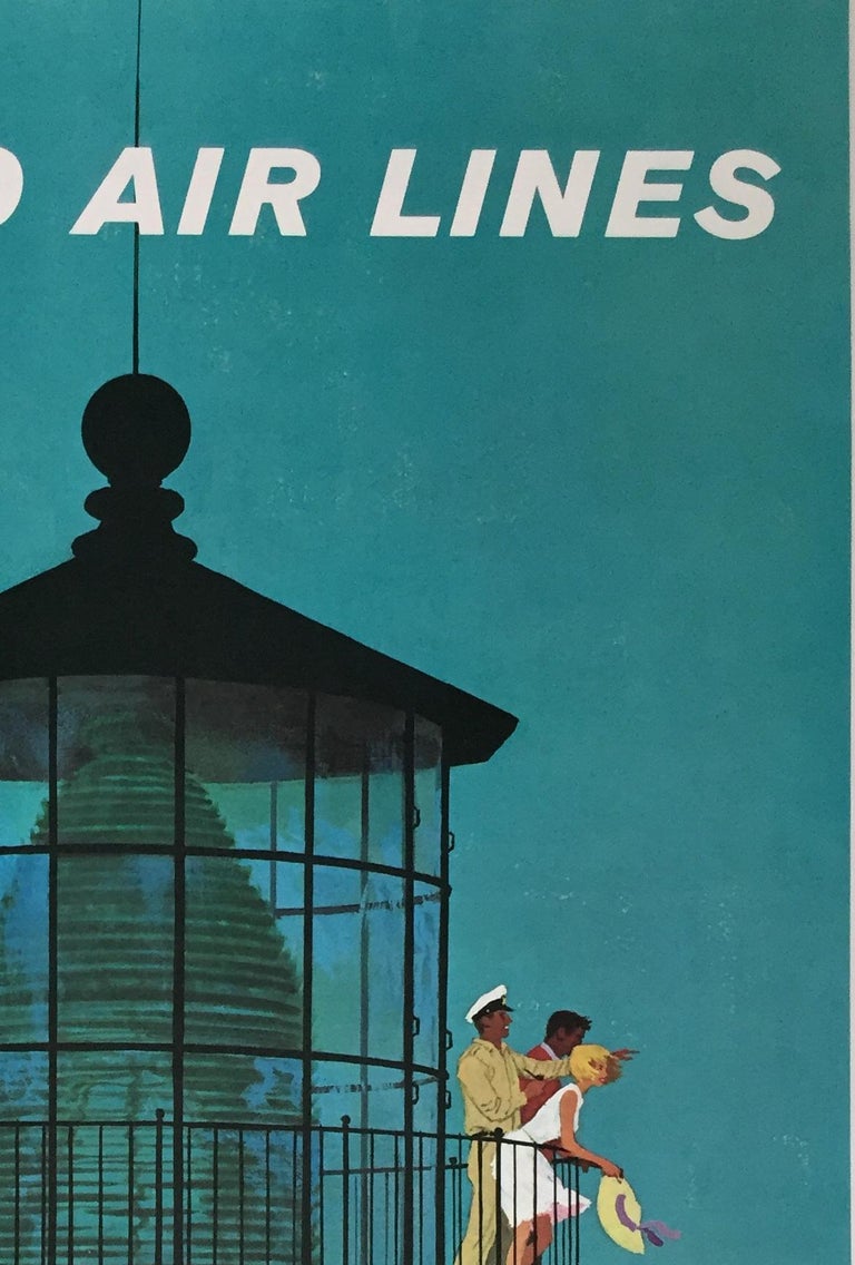United Air Lines 1960s Travel Poster, Stan Galli For Sale at 1stDibs
