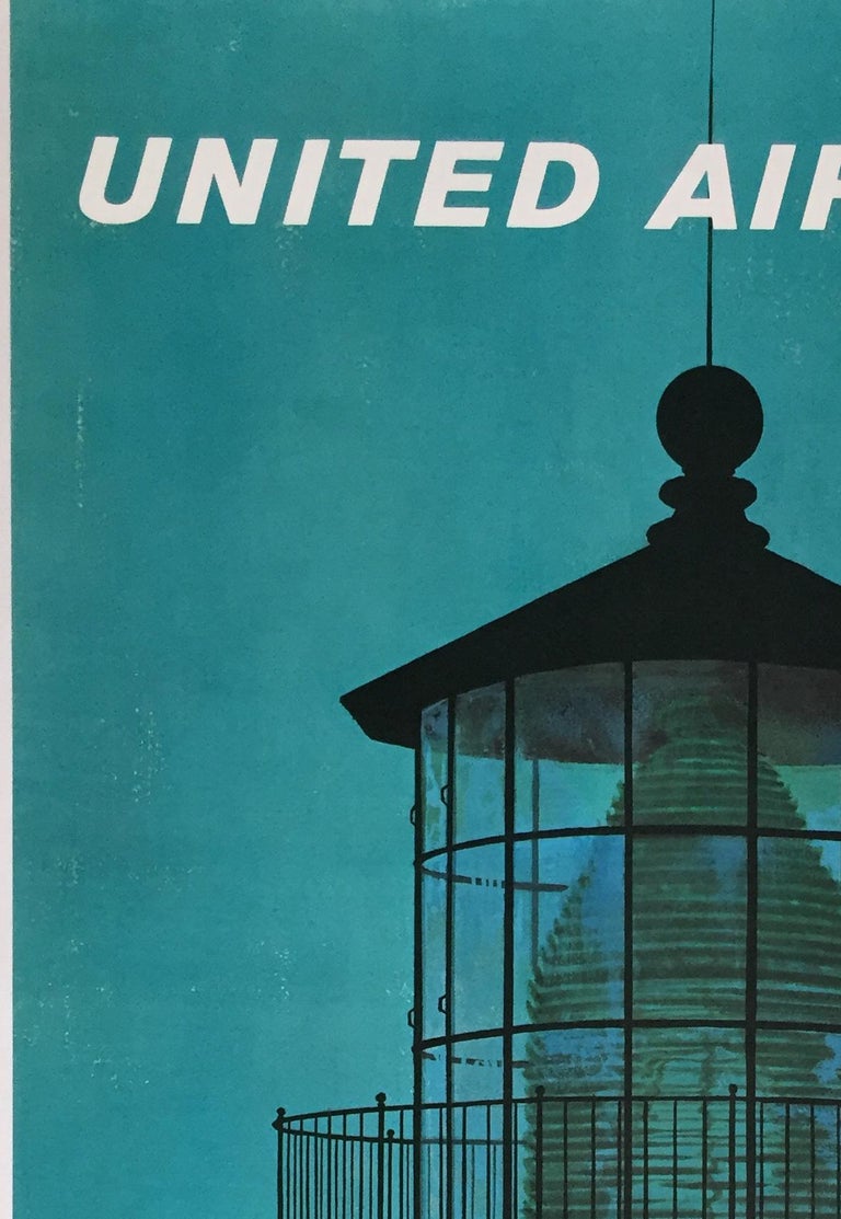United Air Lines 1960s Travel Poster, Stan Galli For Sale at 1stDibs