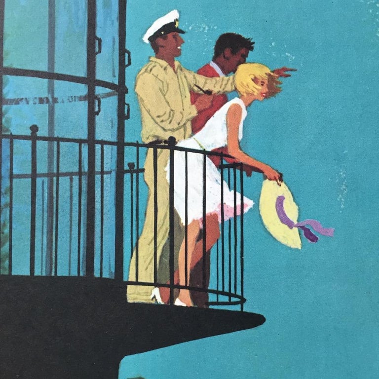 United Air Lines 1960s Travel Poster, Stan Galli For Sale at 1stDibs