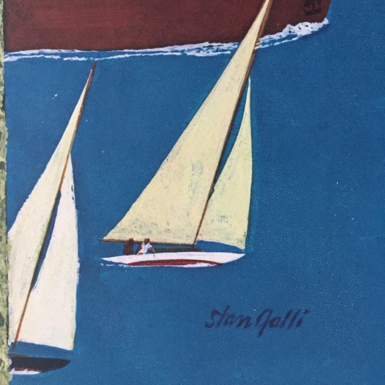 United Air Lines 1960s Travel Poster, Stan Galli For Sale at 1stDibs