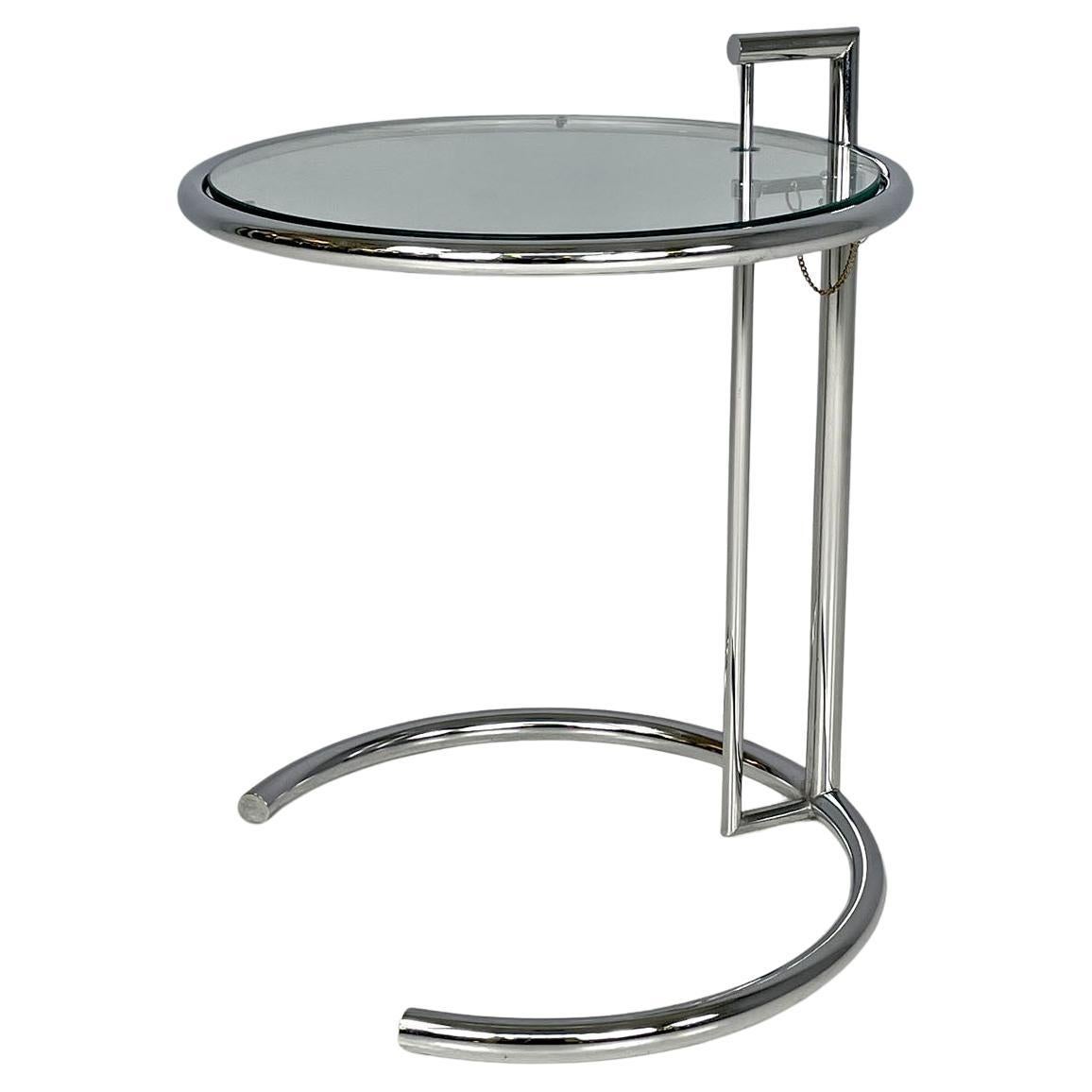 United Kingdom modern chromed metal glass coffee table E 1027 Eileen ...