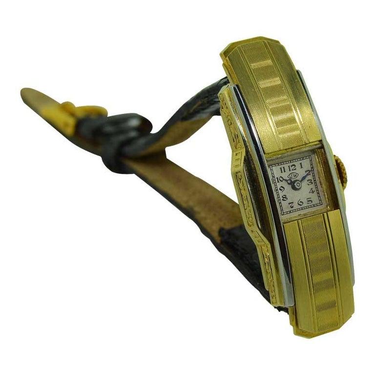 Universal 18 Karat Two-Tone Covered Lid Ladies Watch Handmade For Sale ...