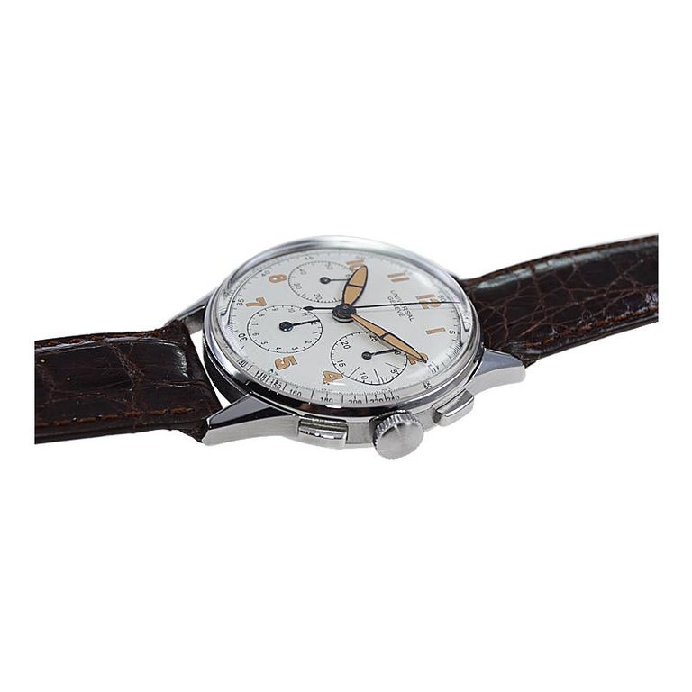Universal Geneve Stainless Steel Aero Compax 3 Register Chronograph ...