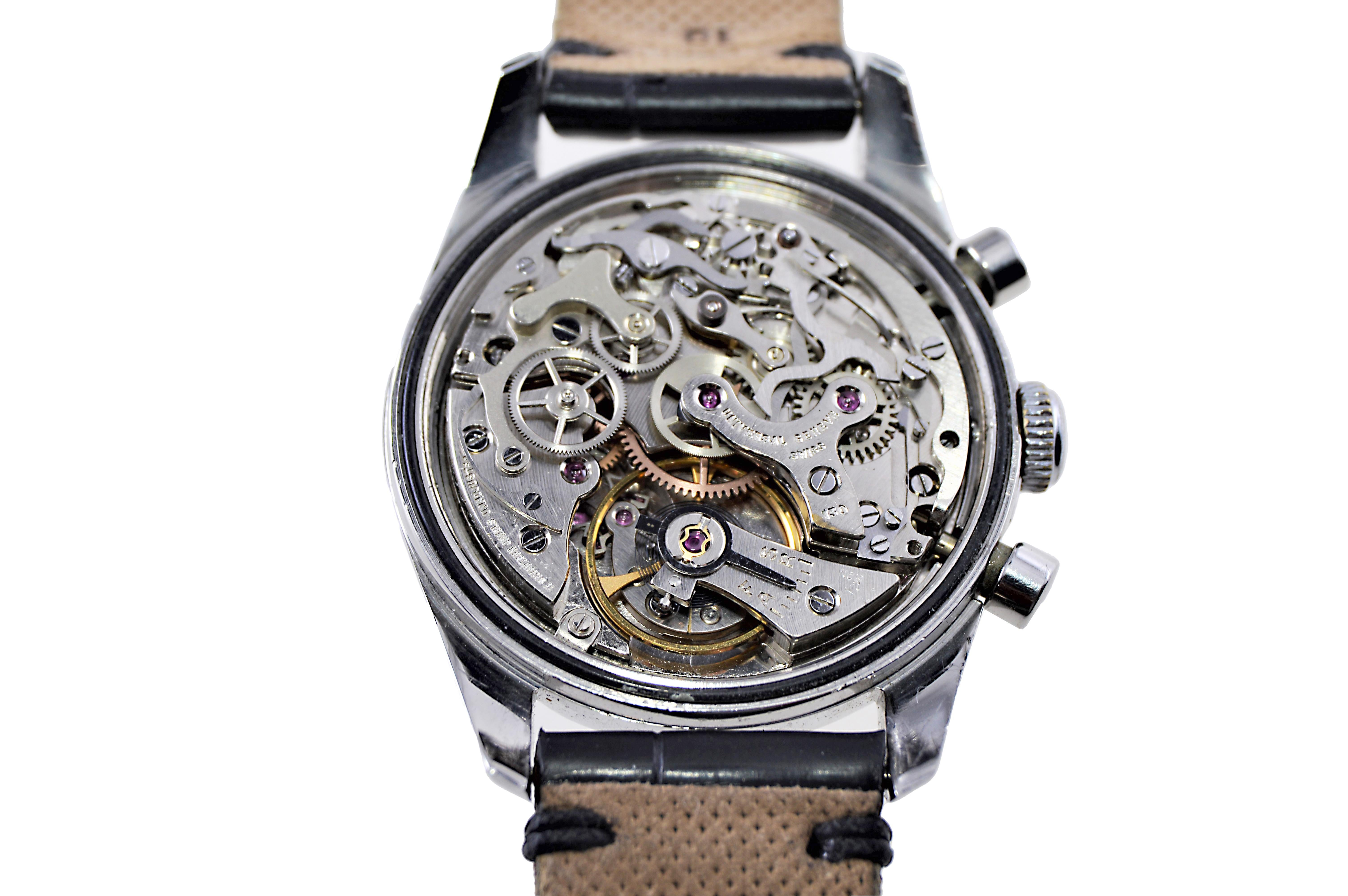 Universal Geneve Stainless Steel Doctors Pulsation Chronograph Manual ...