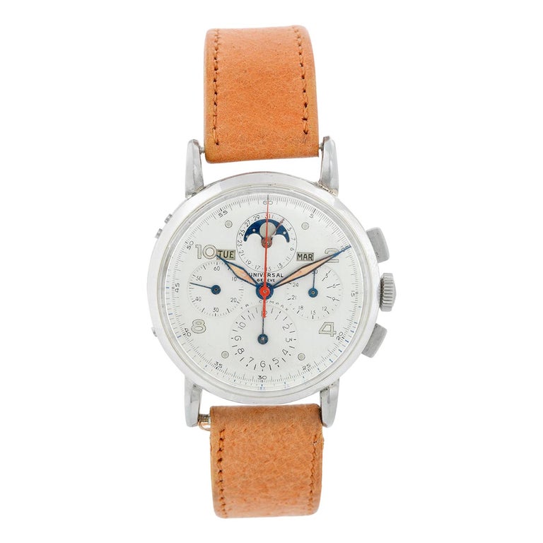 Universal Geneve Tri-Compax Moonphase Chronograph Watch at 1stDibs