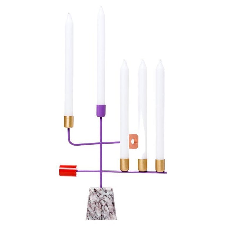 Contemporary Modern Handmade Marble Candelabra For Sale at 1stDibs