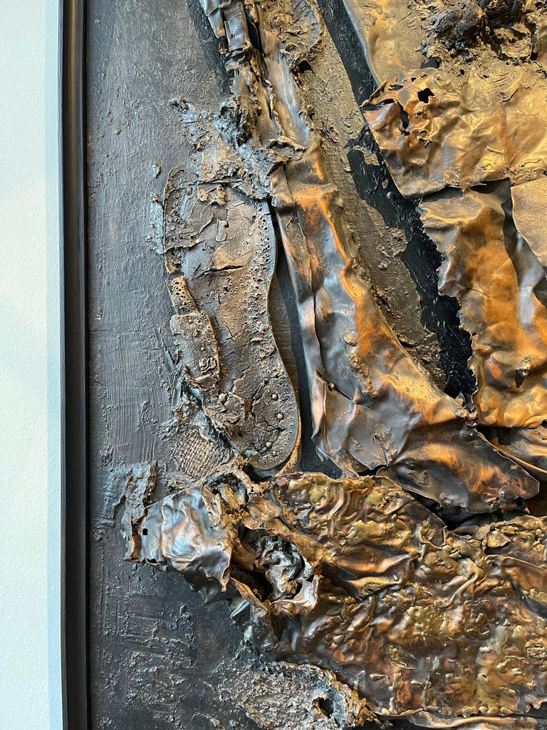 Unknown - Extra-large Post-War Inspired Structured Metal Assemblage ...