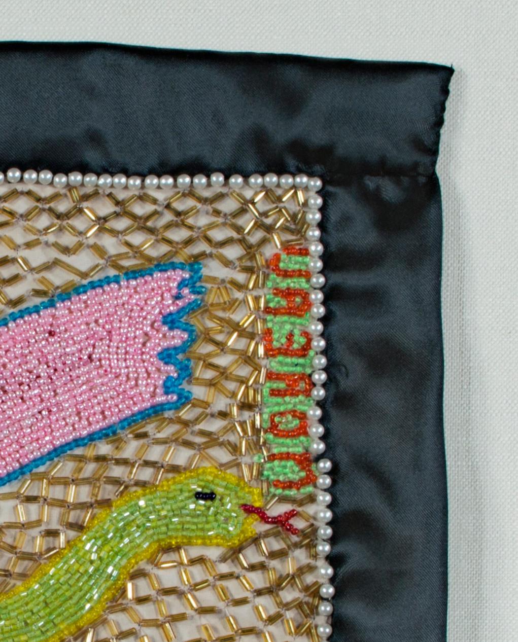 Unknown - Haitian Voodoo Beaded Flag with Danbala signed 'Moreau' For ...