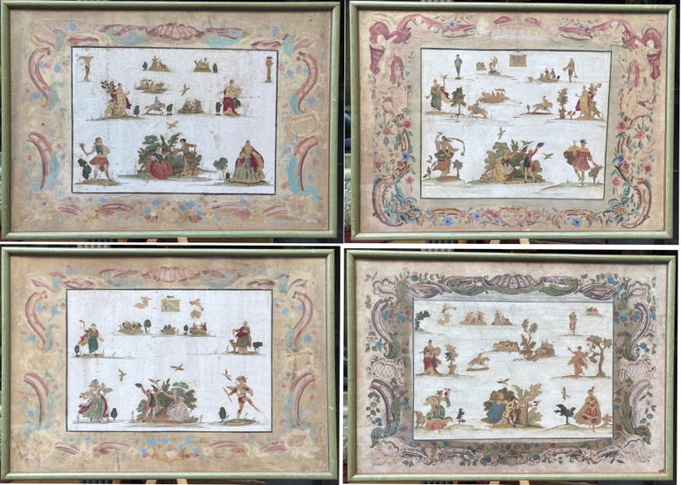 Unknown - Italian Mixed Media Gouache Tempera Theatre Set Costume ...