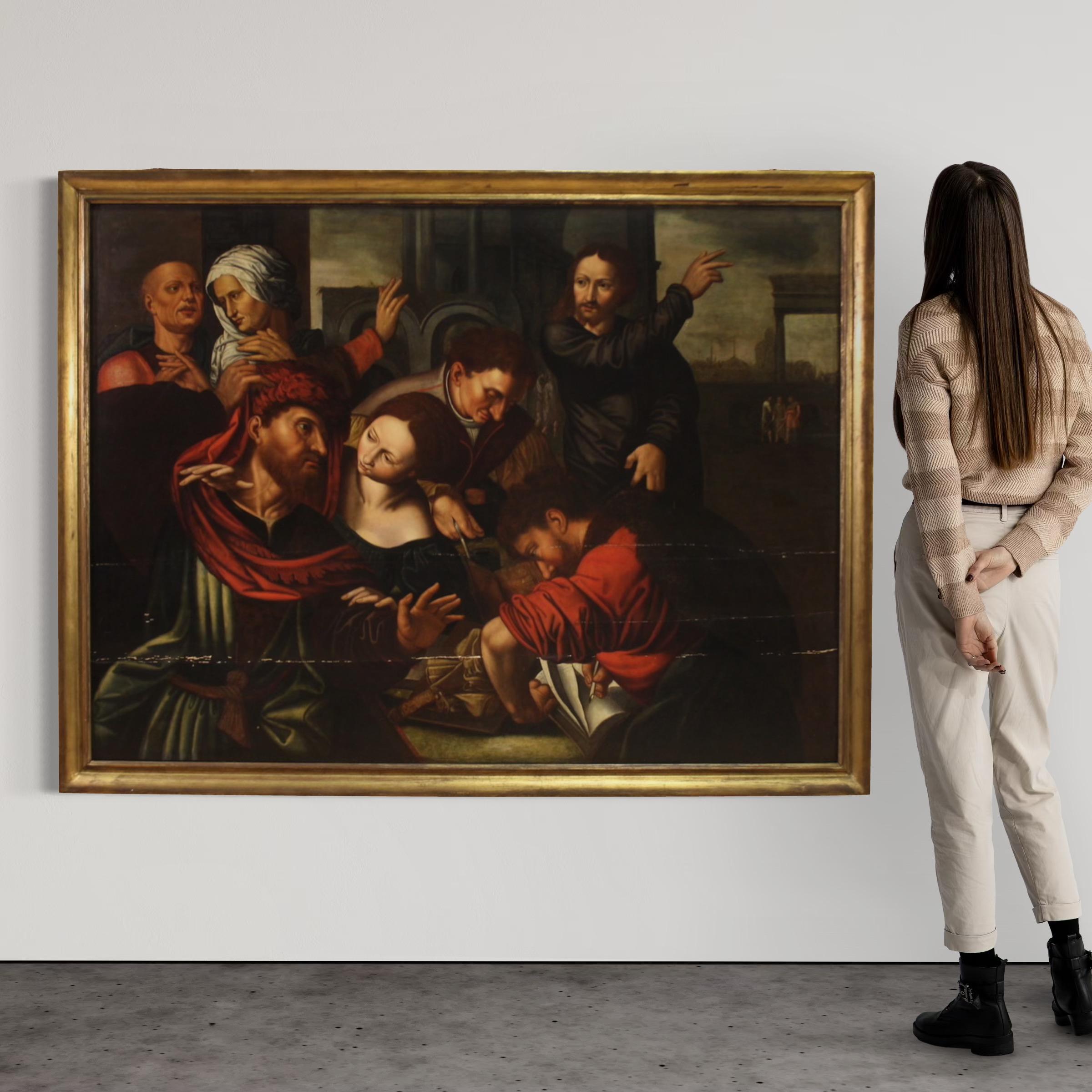 Unknown - 16th Century Oil on Panel Flemish Antique Painting The ...