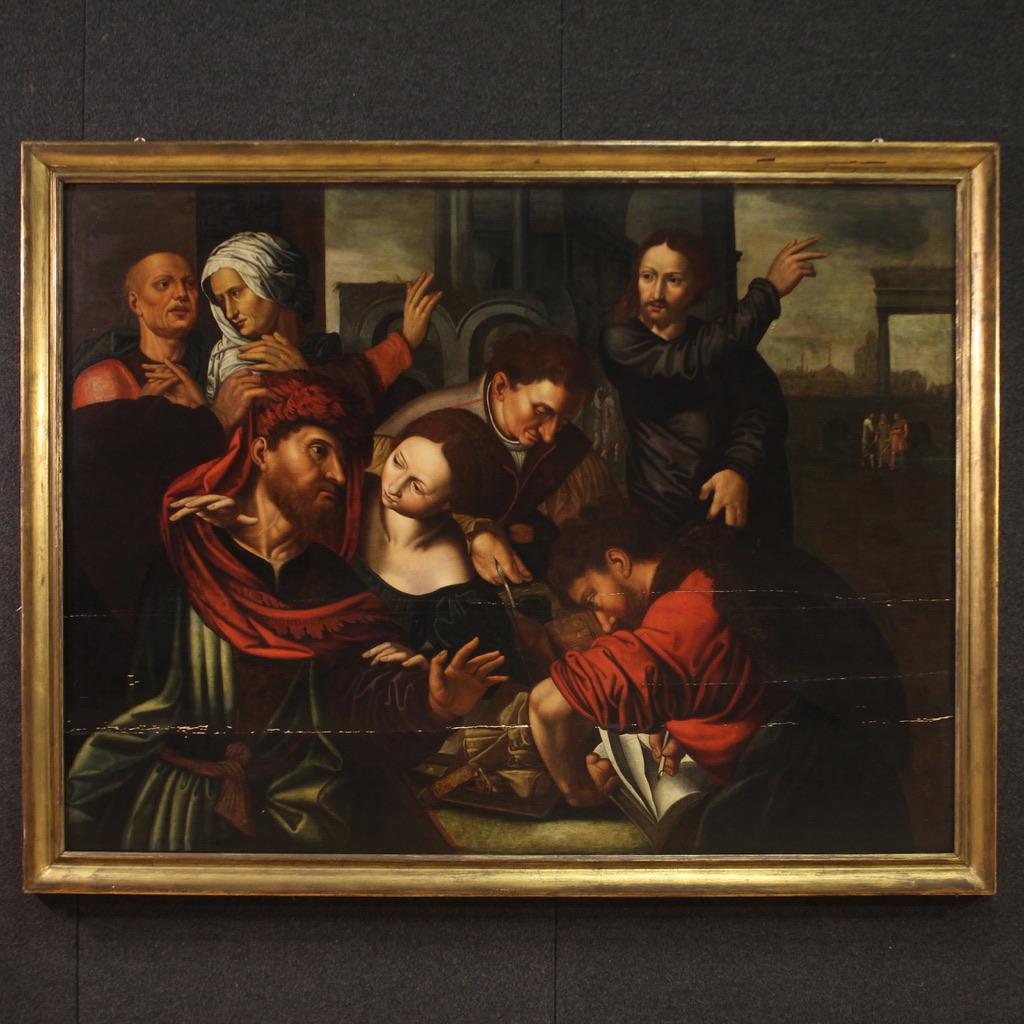 Unknown - 16th Century Oil on Panel Flemish Antique Painting The ...