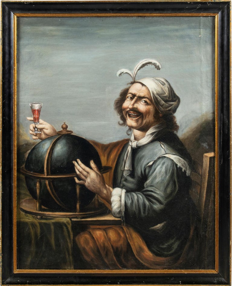 Unknown - 17th century Italian figure painting - Astronomer - Oil on ...