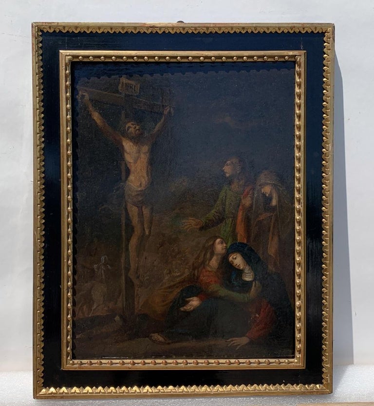 Unknown - XVIIe siècle - Crucifixion - Huile sur panneau Italie En ...