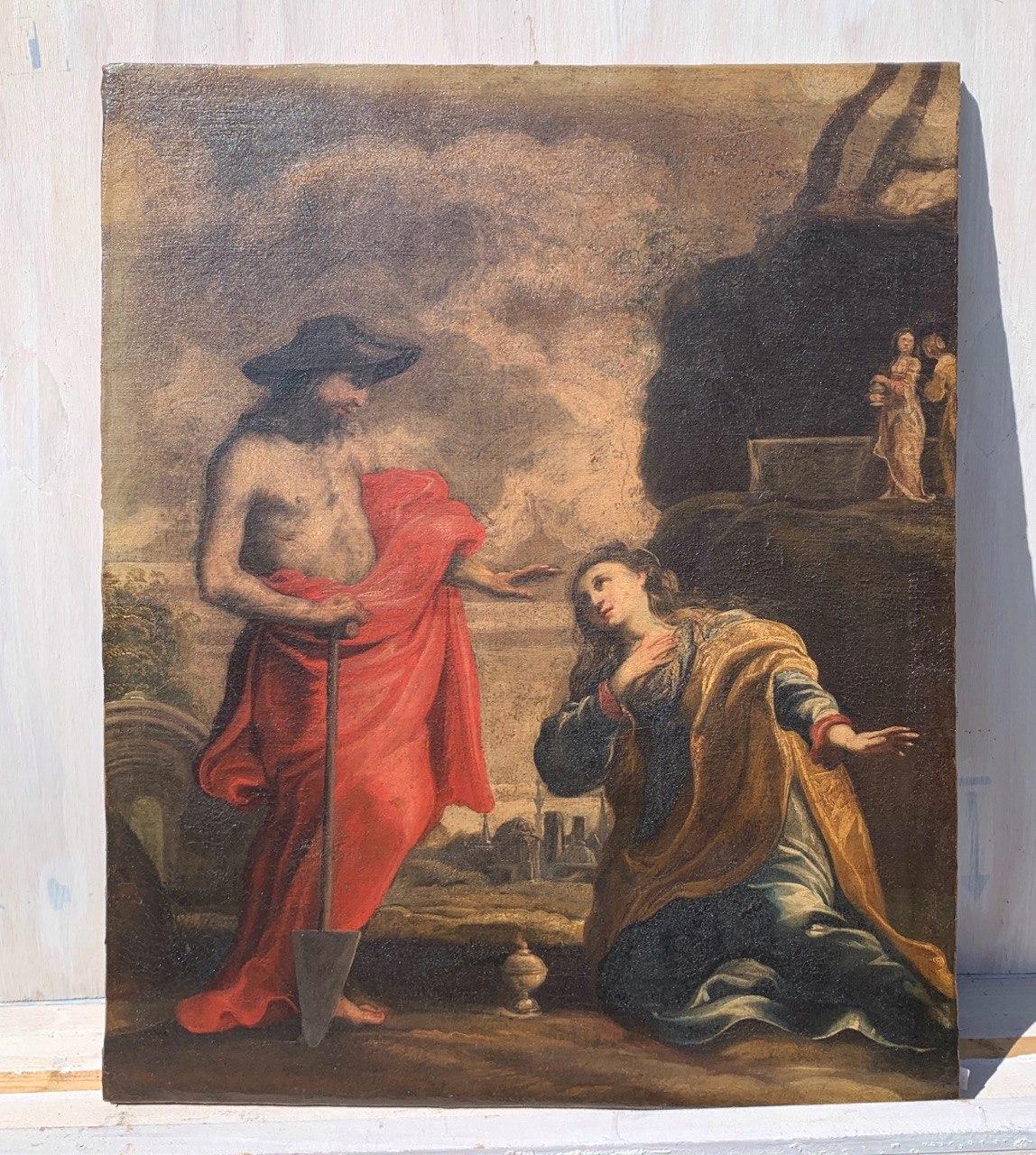 Unknown - 17th century Italian figure painting - Noli me tangere - Oil ...