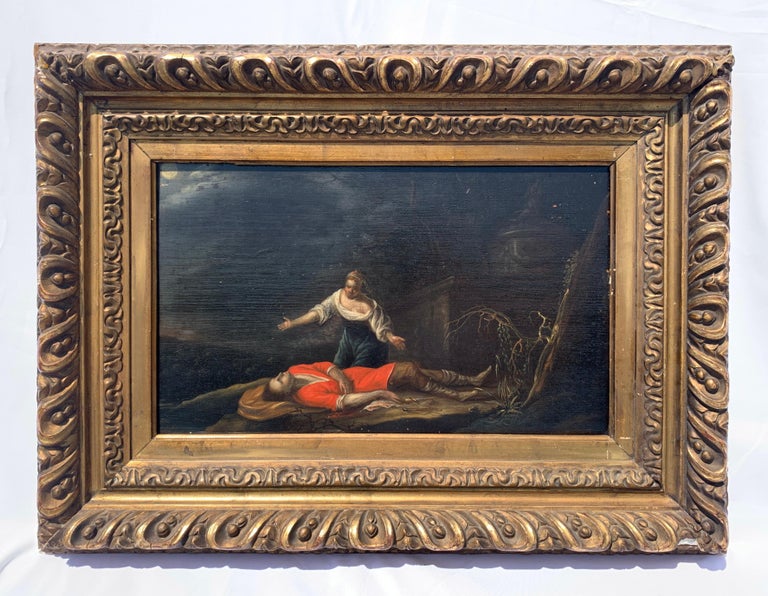 Unknown - 17th century Italian figure painting - Pyramus Thisbe - Oil ...