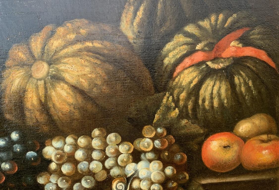 Unknown - 17th century Roman still life painting - Greengrocer figure ...