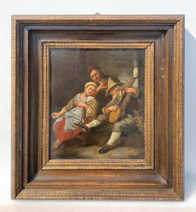 Unknown - 18th century Flemish figure painting - Interior Tavern ...