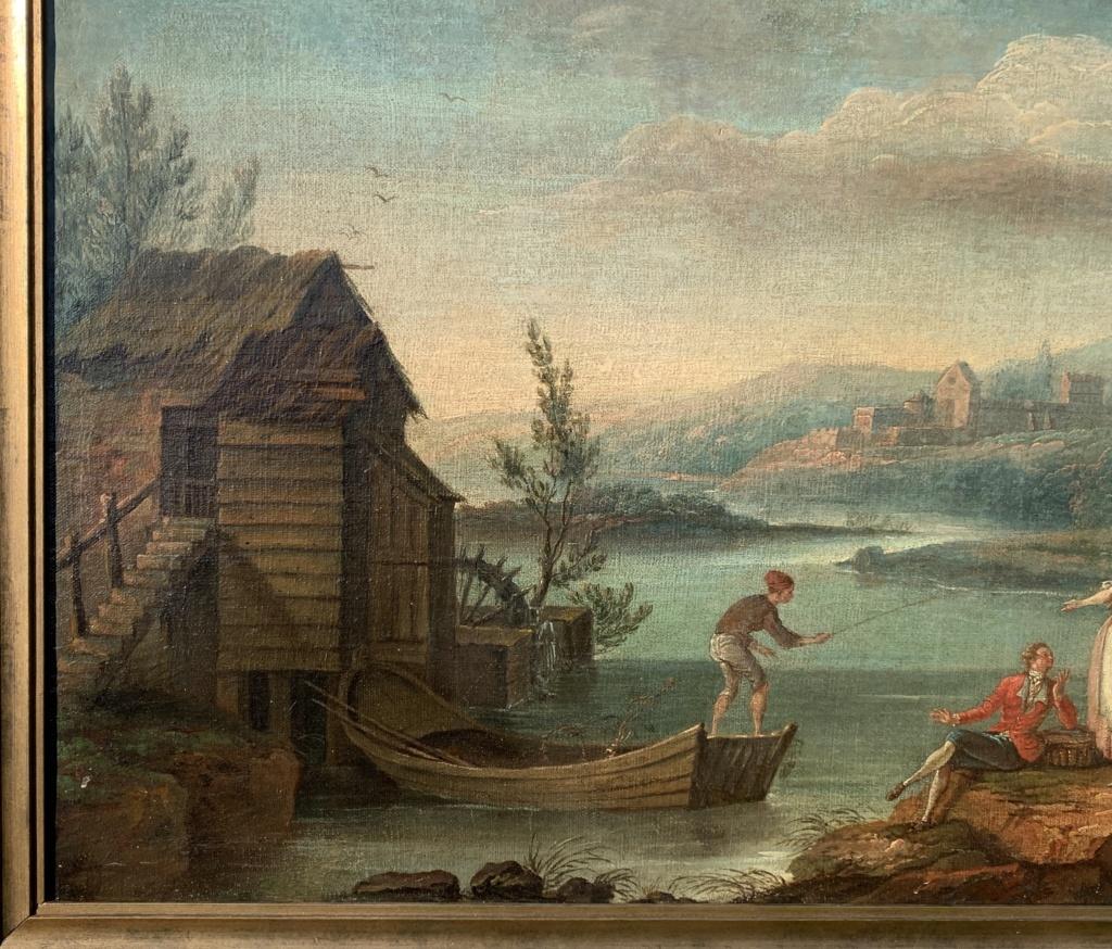 Unknown - 18th century French landscape painting - Arcadian river - Oil ...