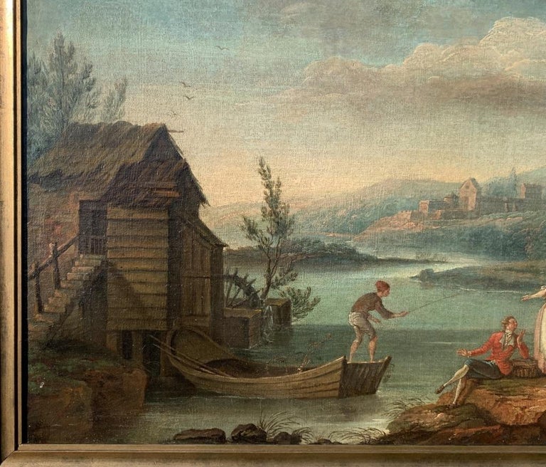 Unknown - 18th century French landscape painting - Arcadian river - Oil ...