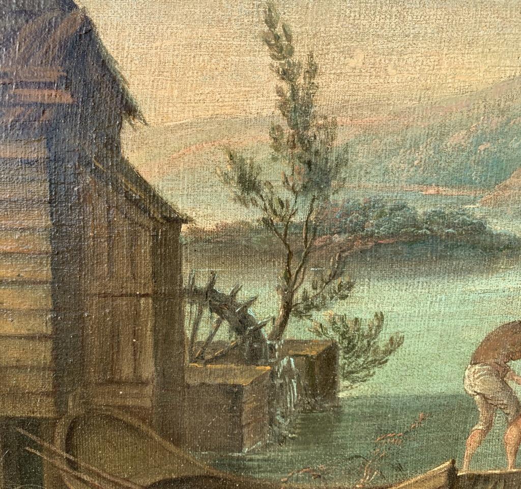 Unknown - 18th century French landscape painting - Arcadian river - Oil ...