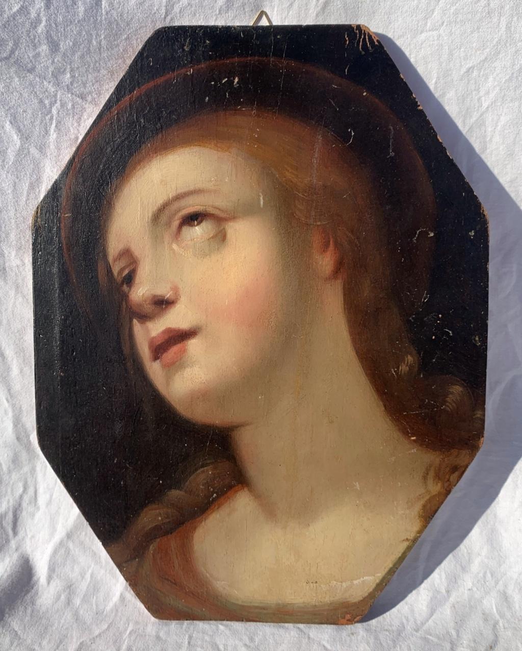 Unknown - 18th century Italian figure painting - Head sketch - Oil on ...