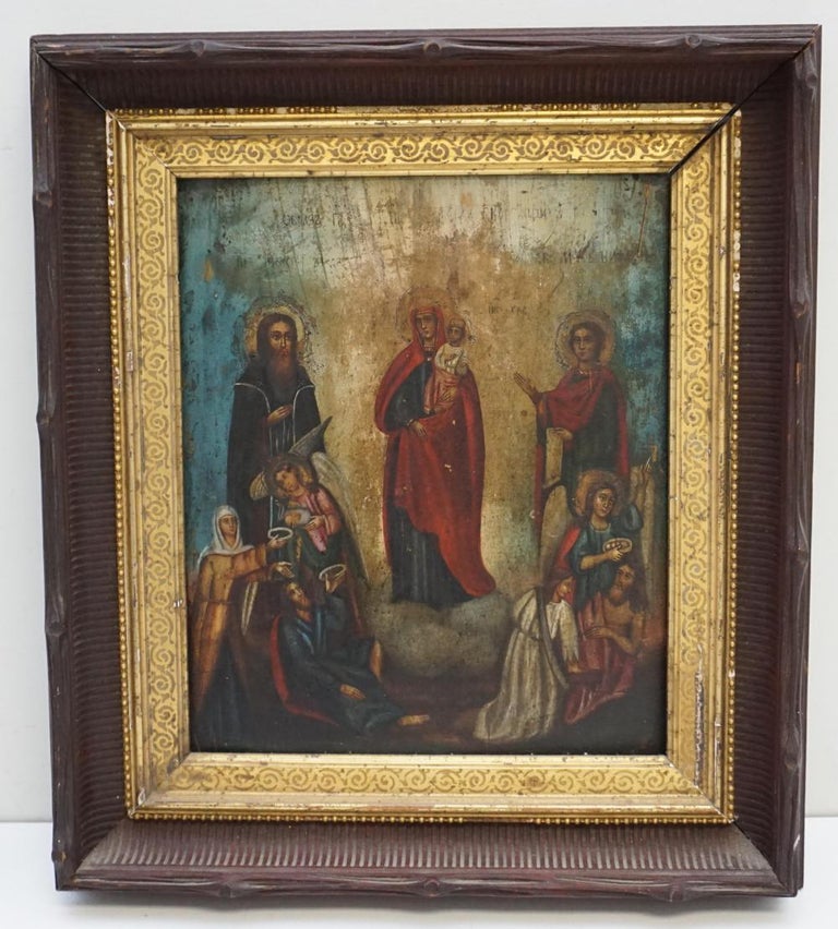 Unknown - 18th Century Russian Icon on Wood Panel at 1stDibs