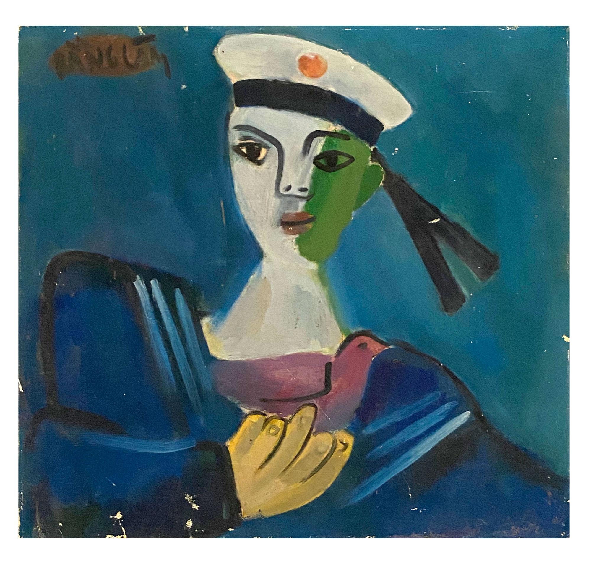 Unknown - 1930s French Abstract Oil on Canvas For Sale at 1stDibs