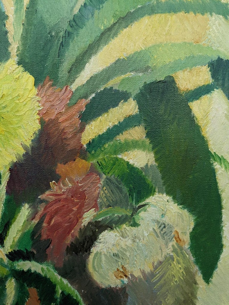 Unknown - 1941 Vintage Mid-Century Floral Still Life Oil Painting ...