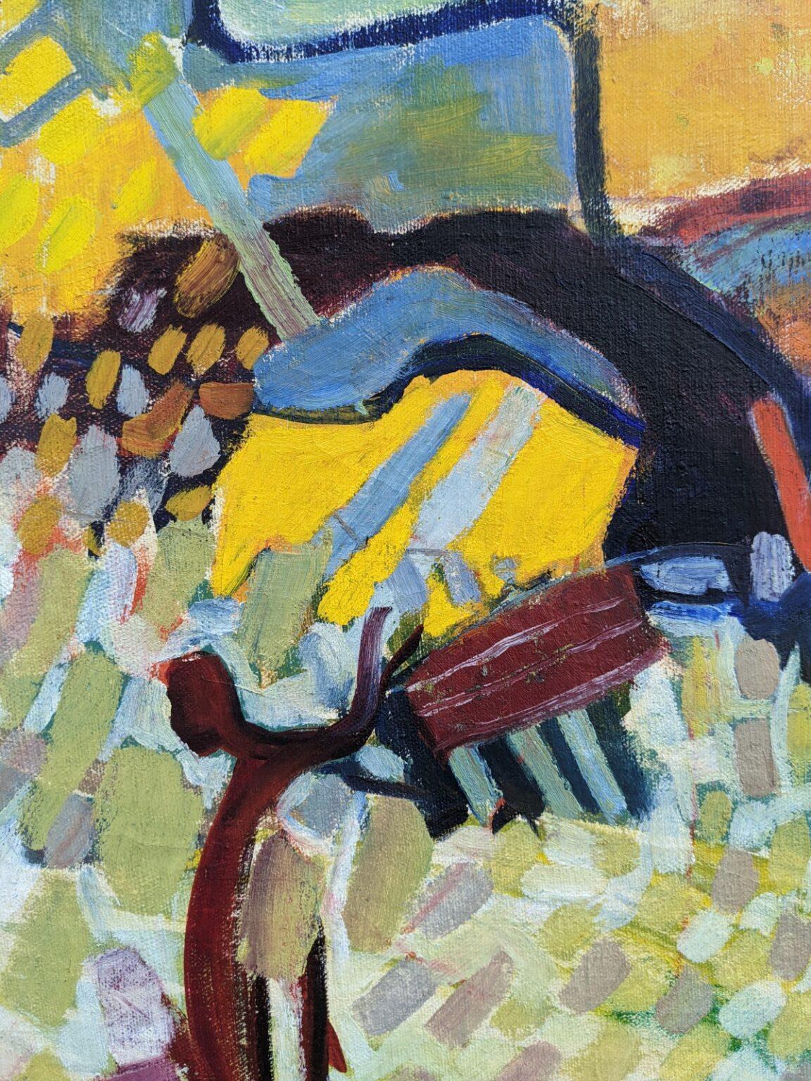 Unknown - 1948 Vintage Modernist Swedish Abstract Framed Oil Painting ...