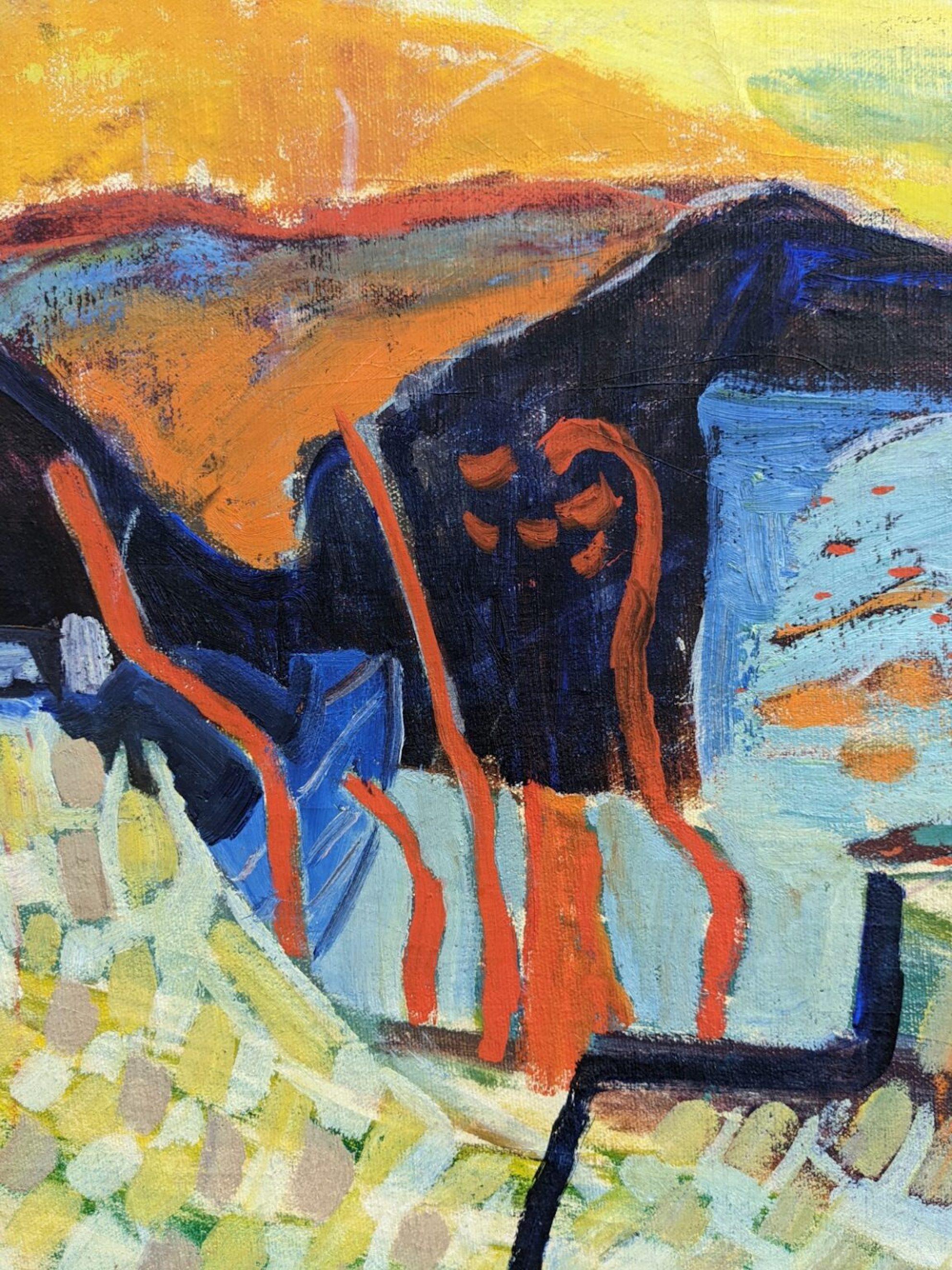 Unknown - 1948 Vintage Modernist Swedish Abstract Framed Oil Painting ...