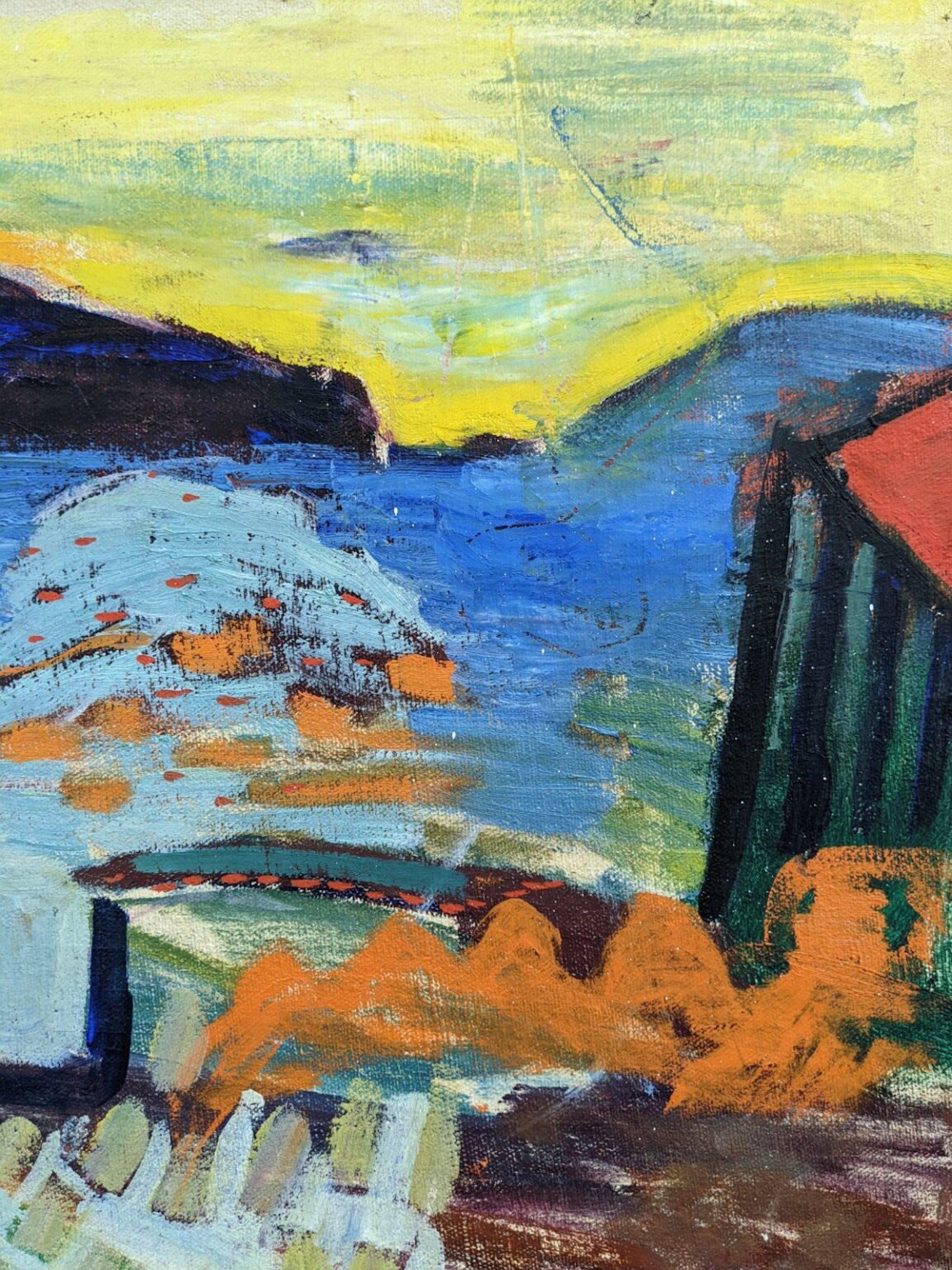 Unknown - 1948 Vintage Modernist Swedish Abstract Framed Oil Painting ...