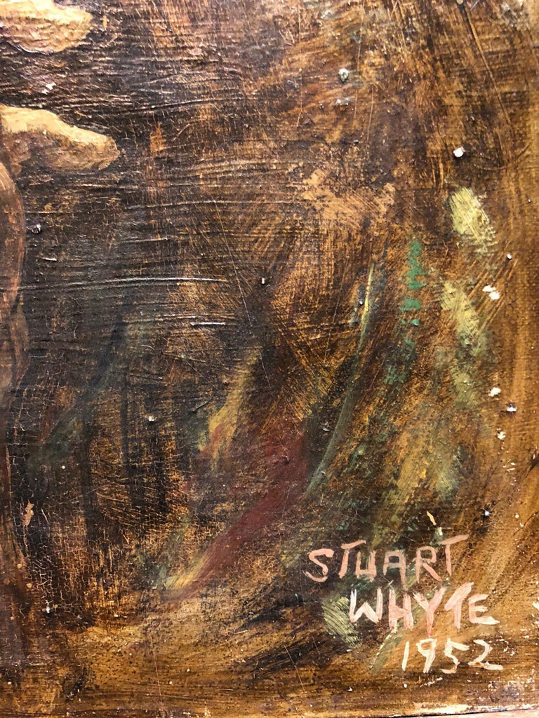 Unknown - 1950s Academic Realistic Study of Hands Oil Painting Signed Stuart Whyte For Sale at ...