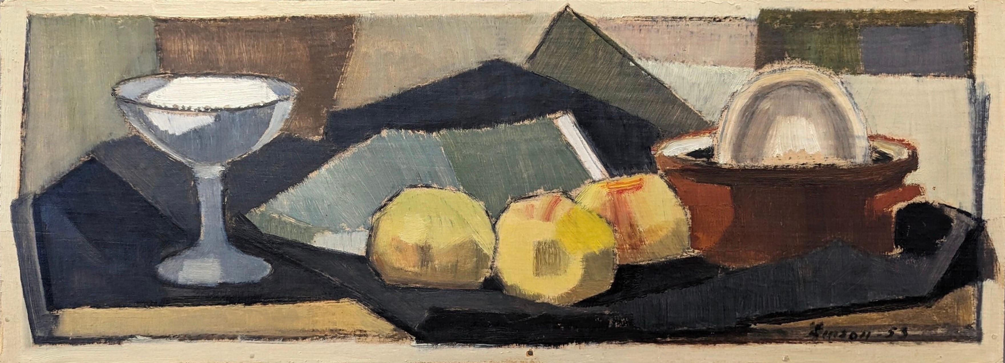 Unknown - 1953 Vintage Mid-Century Modern Still Life Framed Oil ...