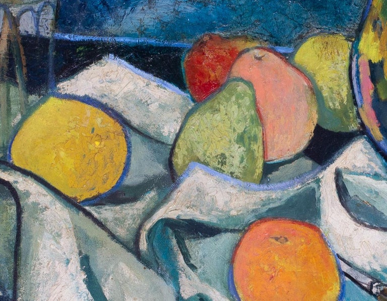 Unknown - 1956 French Post Impressionist oil painting of still life and ...