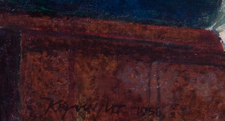 Unknown - 1956 French Post Impressionist oil painting of still life and ...
