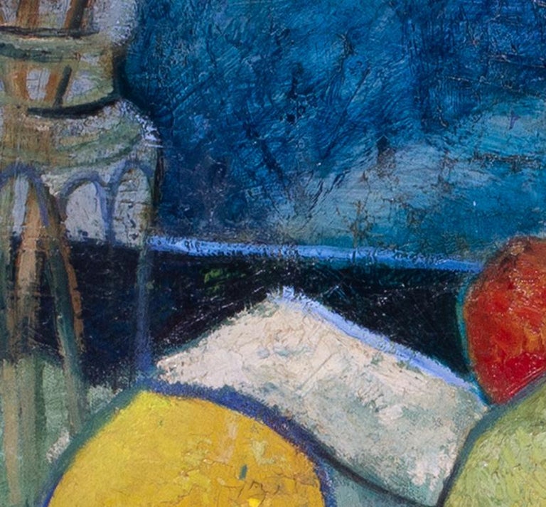 Unknown - 1956 French Post Impressionist oil painting of still life and ...