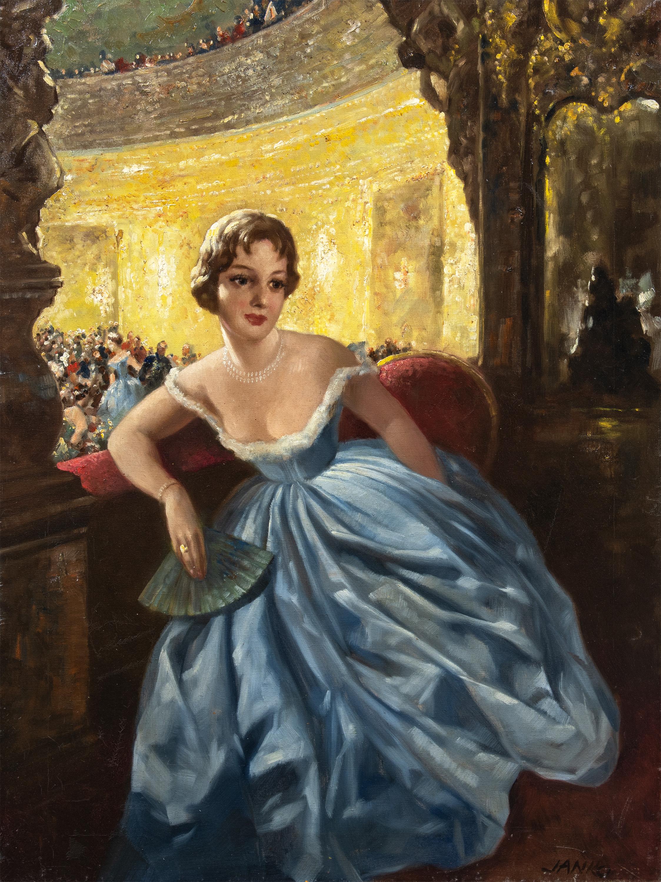 Rudolf Kosow - Malua Rosea Multiplex (oil painting monochrome vintage ...