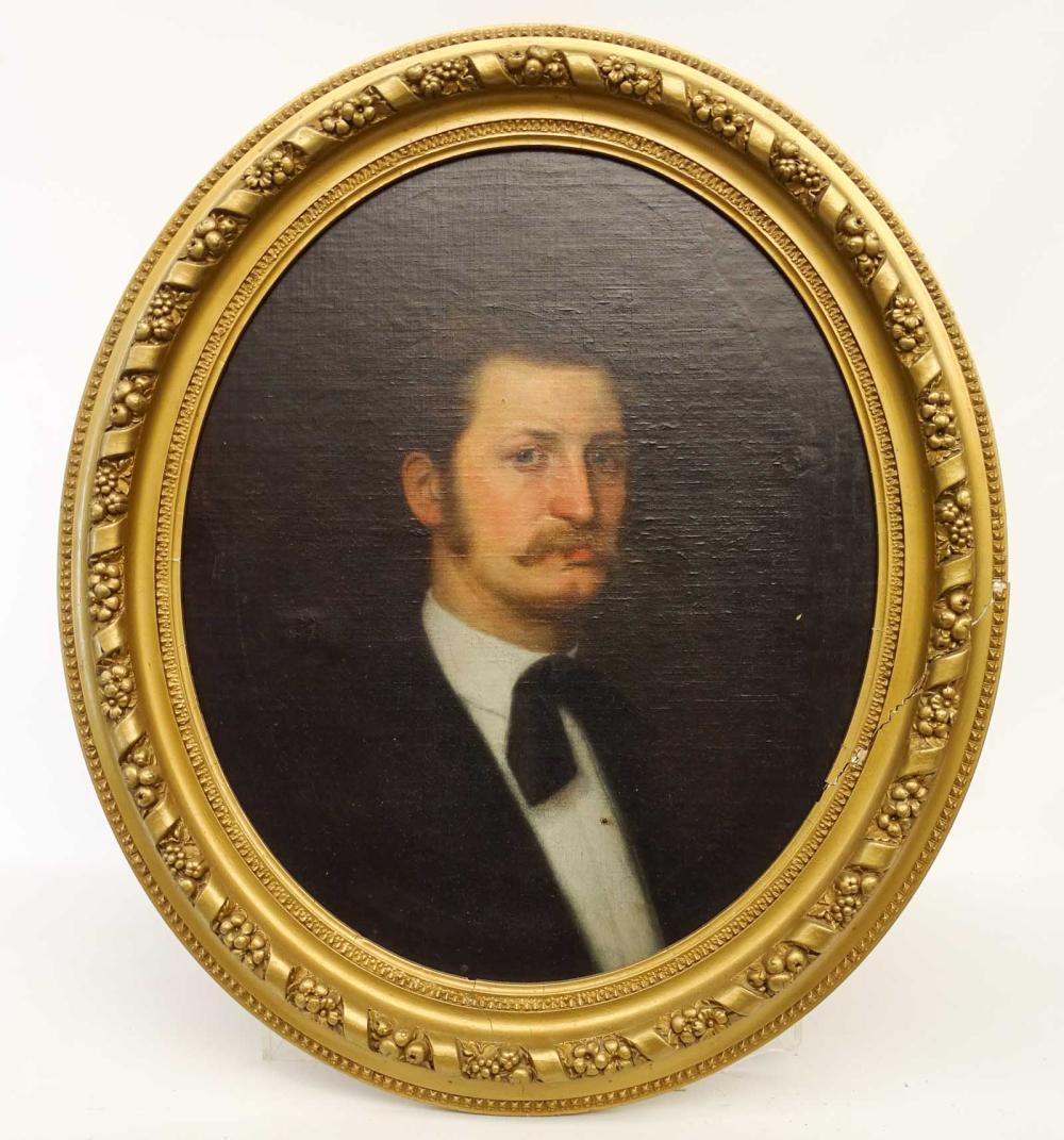 Unknown - 19th Century American School Portrait of a Gentleman at 1stDibs