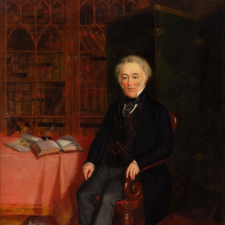 Unknown - 19th-Century English School, Portrait Of A Distinguished ...