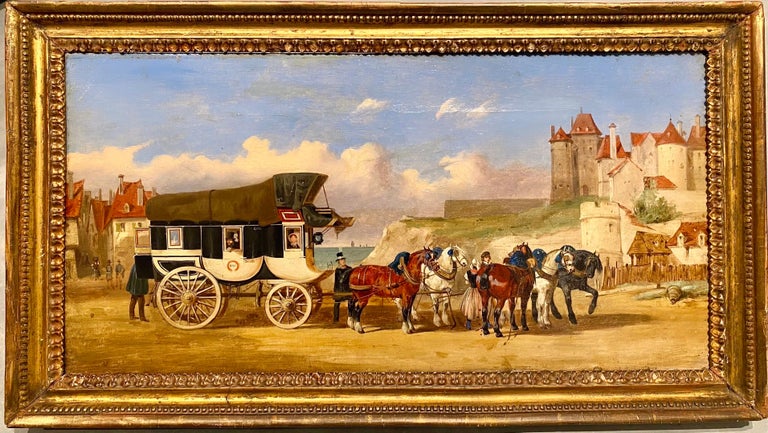 Unknown - Tableau romantique français du 19e siècle - Le château de ...