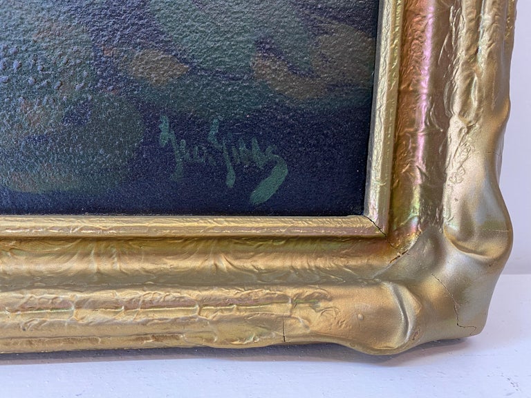 Unknown - 19th Century George Gibbs "Geraniums" Still Life Oil Painting ...